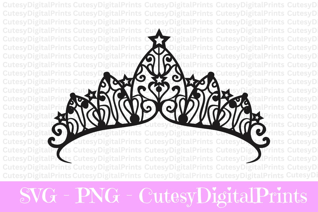Tiara SVG Files, Crown SVG Cut Files, Royal Crown Silhouette Vector ...