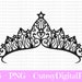 Tiara SVG Files, Crown SVG Cut Files, Royal Crown Silhouette Vector ...