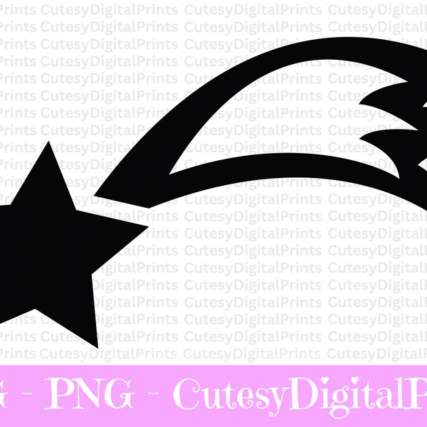Falling Star Clipart - Etsy