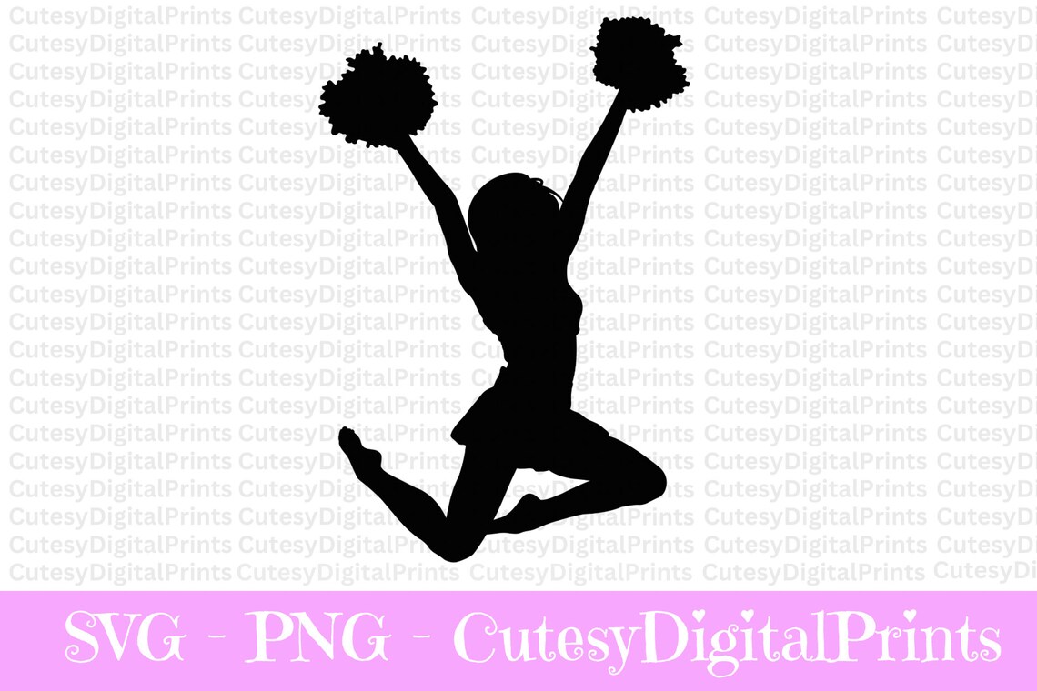 Cheerleader SVG Cheerleading SVG Chearleader Sillhouette - Etsy