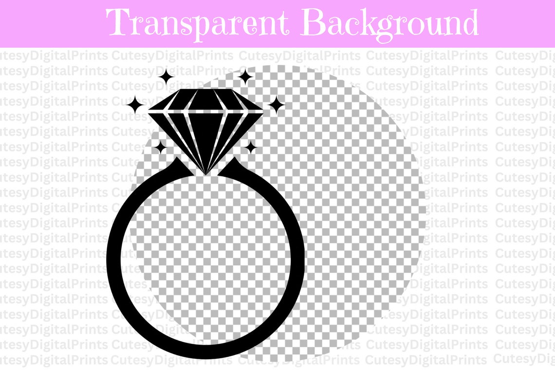 Diamond Ring SVG, Wedding Ring SVG, Ring SVG, Wedding Clipart, Wedding ...