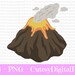 Volcano Svg, Volcano Clipart, Lava Svg Files for Cricut, Volcano ...