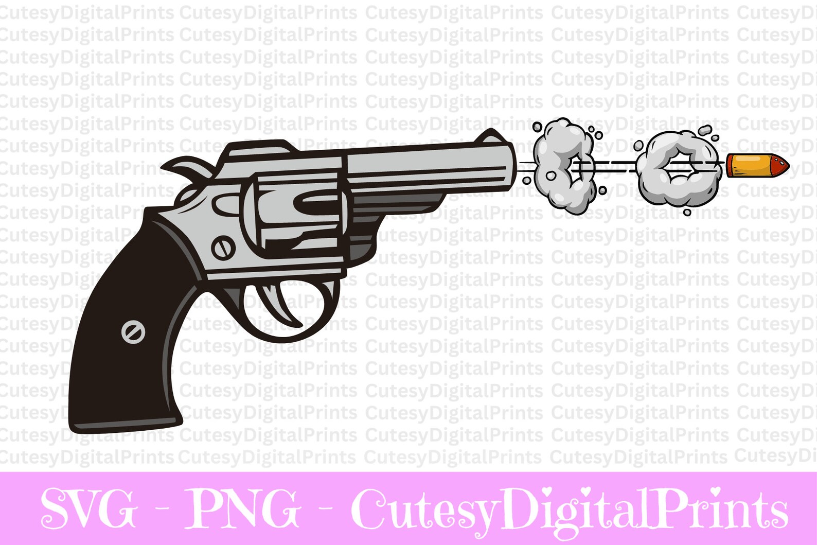Revolver Gun Svg, Pistol Svg, Handgun Vector Files, Pistol Gun Vector ...