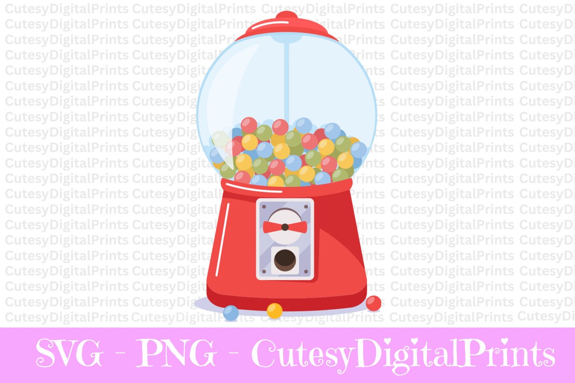 Gumball Machine SVG, Gumball Clipart, Vector Gumball, Clipart Gumball ...