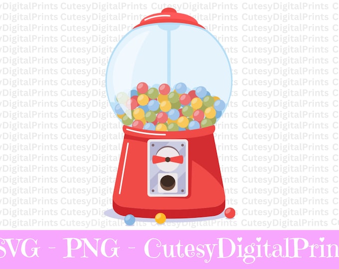 Gumball Machine SVG, Gumball SVG, SVG, Gumball Clipart, Cricut ...