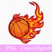 Flaming Basketball Svg, Basketball Fire Svg, Basketball Flames Svg ...