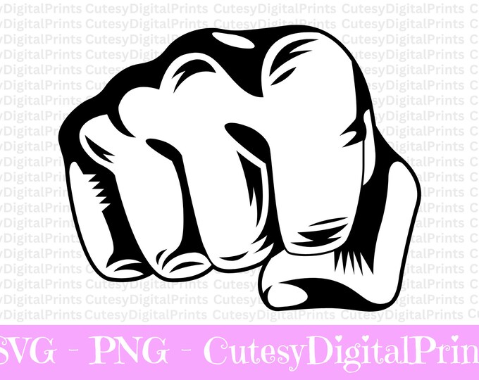 Human Fist Svg, Punch Svg, Hand Knuckles Svg. Vector Cut File for ...