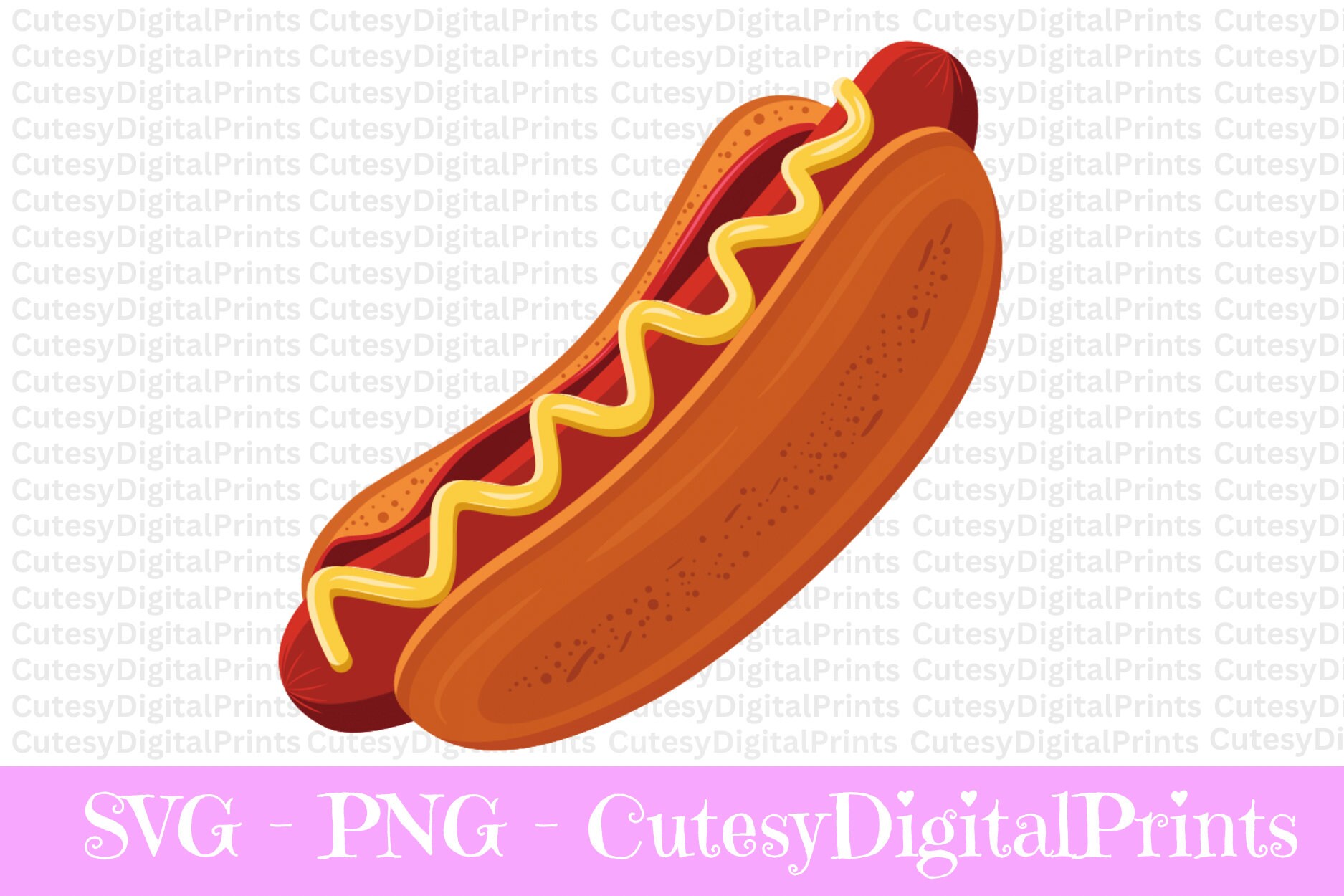 Hotdog Clipart PNG, Hotdog With Mustard Svg, Hotdog PNG, Hotdog Clipart ...