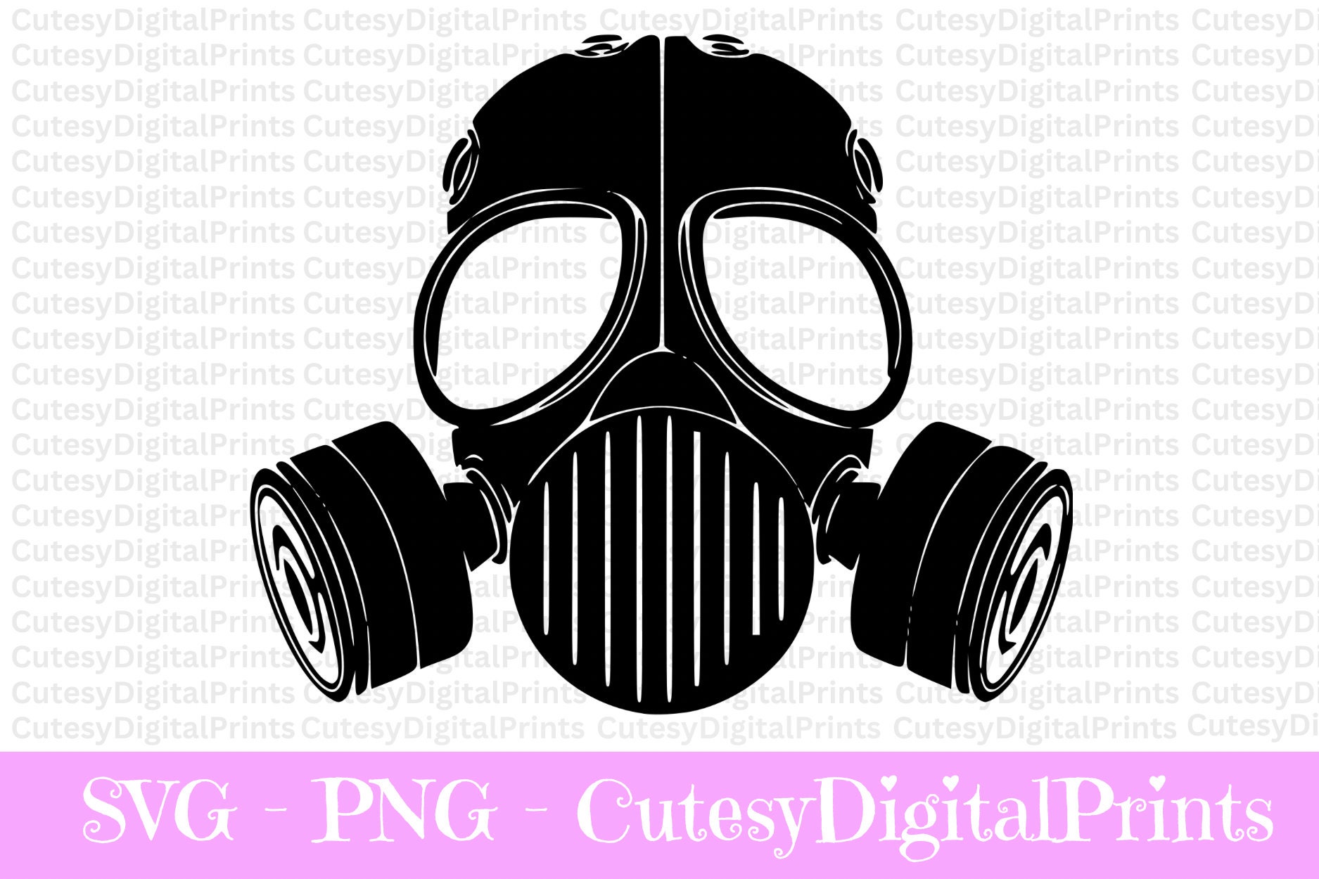 Gas Mask Silhouette Vector