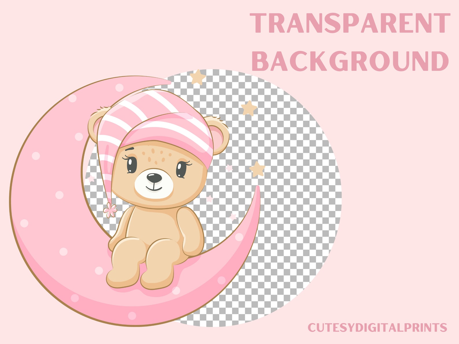 Teddy Bear Nursery Svg Bundle, Pink Bear Svg, Baby Girl Clipart, Baby ...