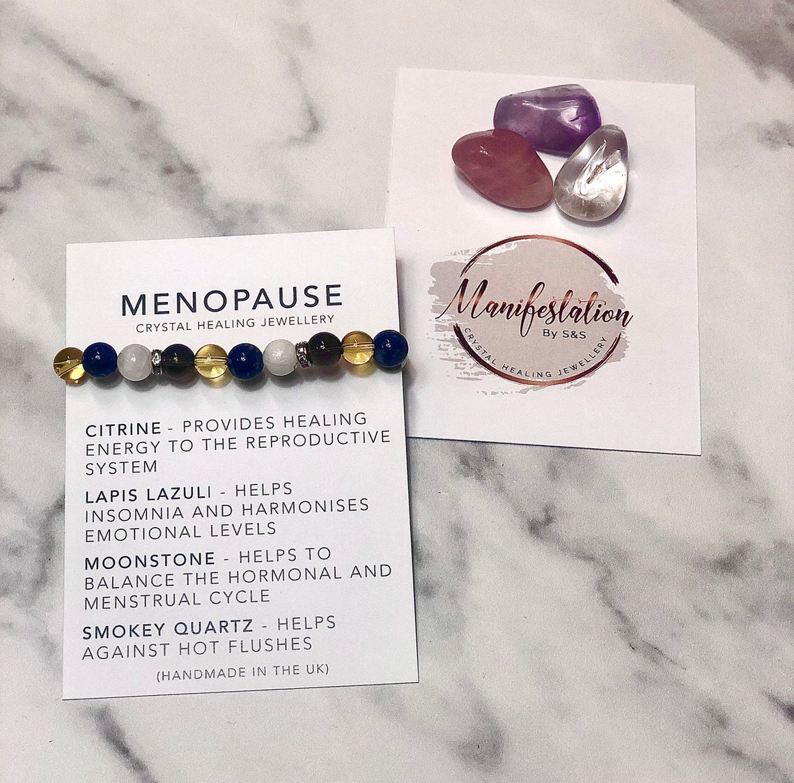 Menopause Crystal Healing Bracelet Help With Menopause Menopause ...