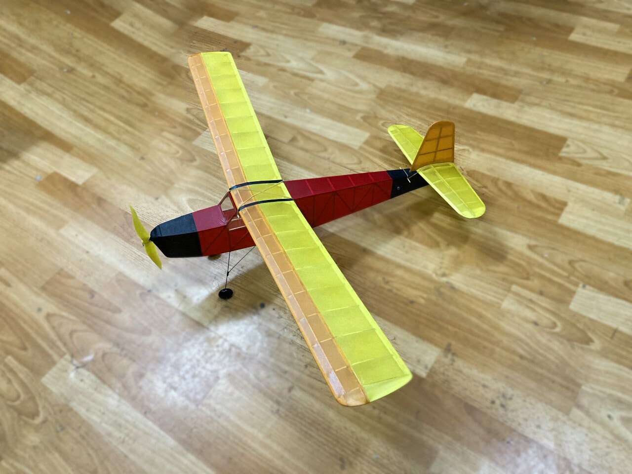 GEZGIN Disassembled Free-flight model Airplane Rubber Powered Motor Kit ...