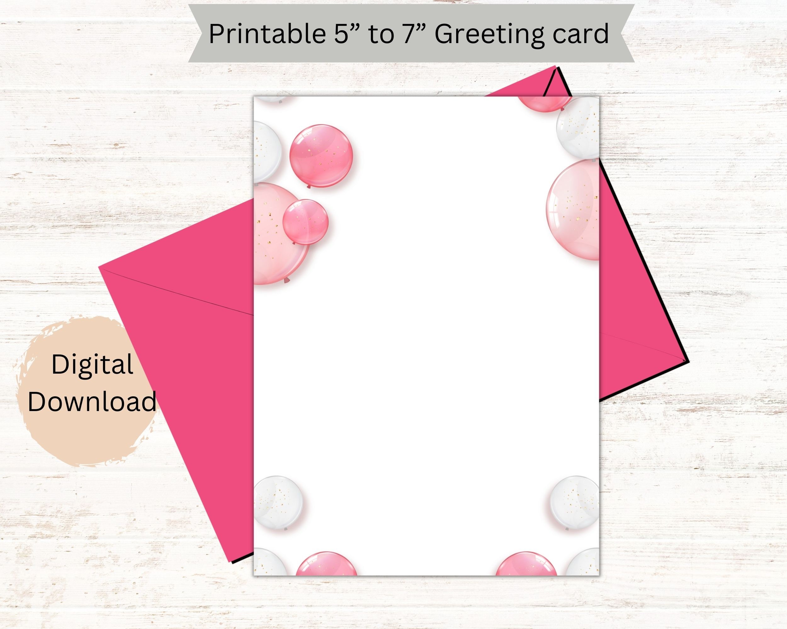 Printable Birthday Card. Birthday Card Printable. Digital Birthday ...