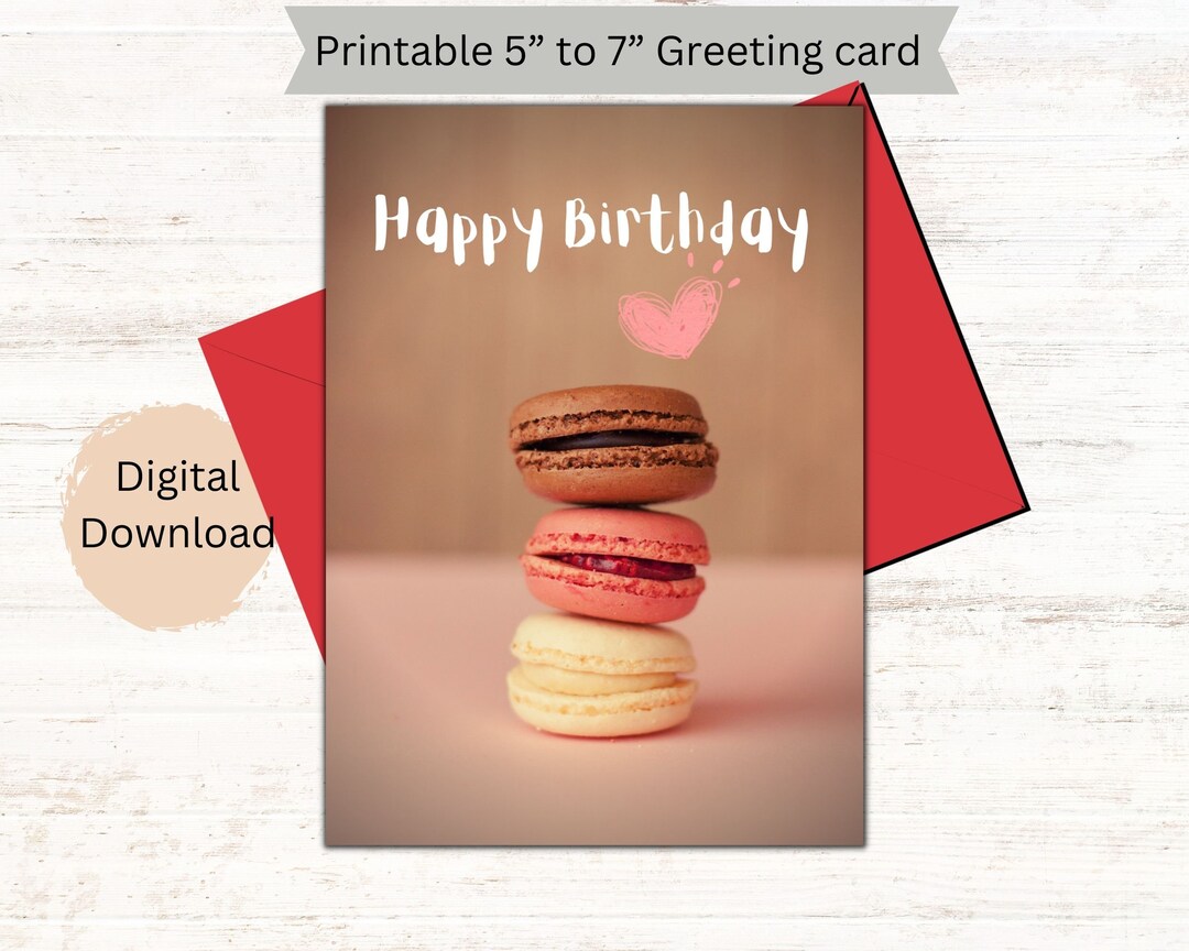 Printable Birthday Card. Birthday Card Printable. Digital Birthday ...