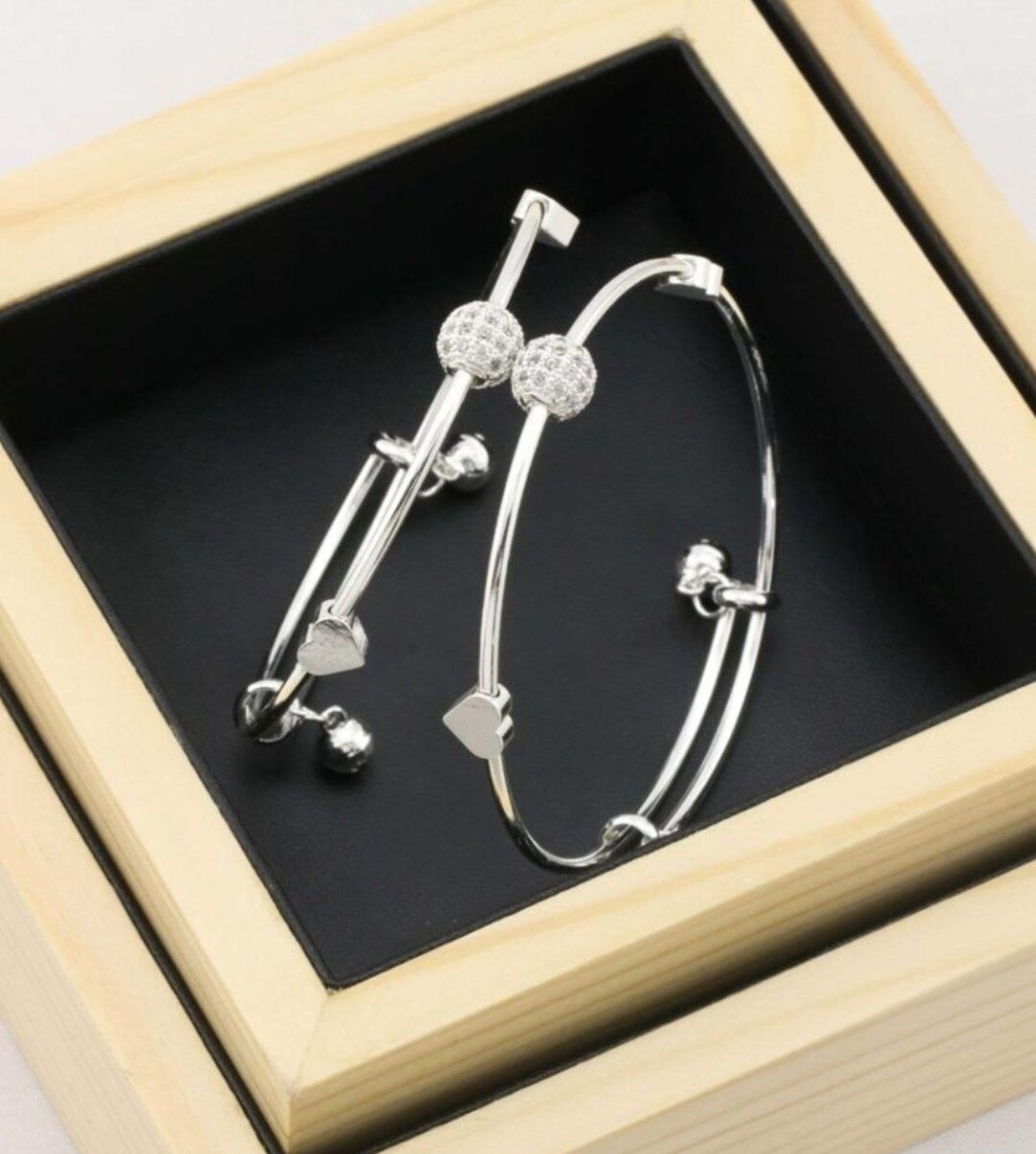 Deepu's Best Diamond Hand Bracelet/kadali Silver for Girl's 2 Pcs - Etsy