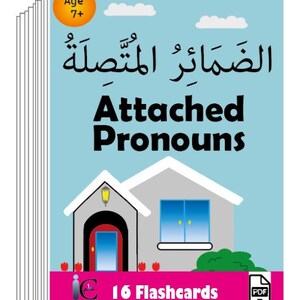 Arabic Attached Pronoun Flashcards. Learn Arabic for Kids. Children's ...