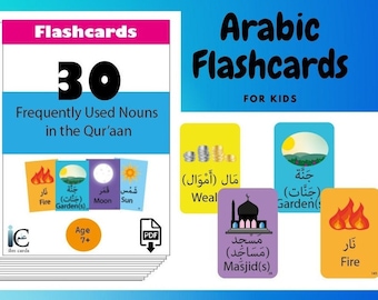 Arabic Relative Pronouns. Learn Arabic for Kids. Children's Cards ...