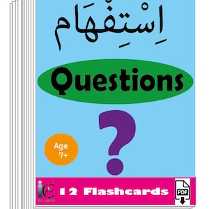 Arabic Questions Flashcards.learn Arabic for Kids and Adults. Children ...