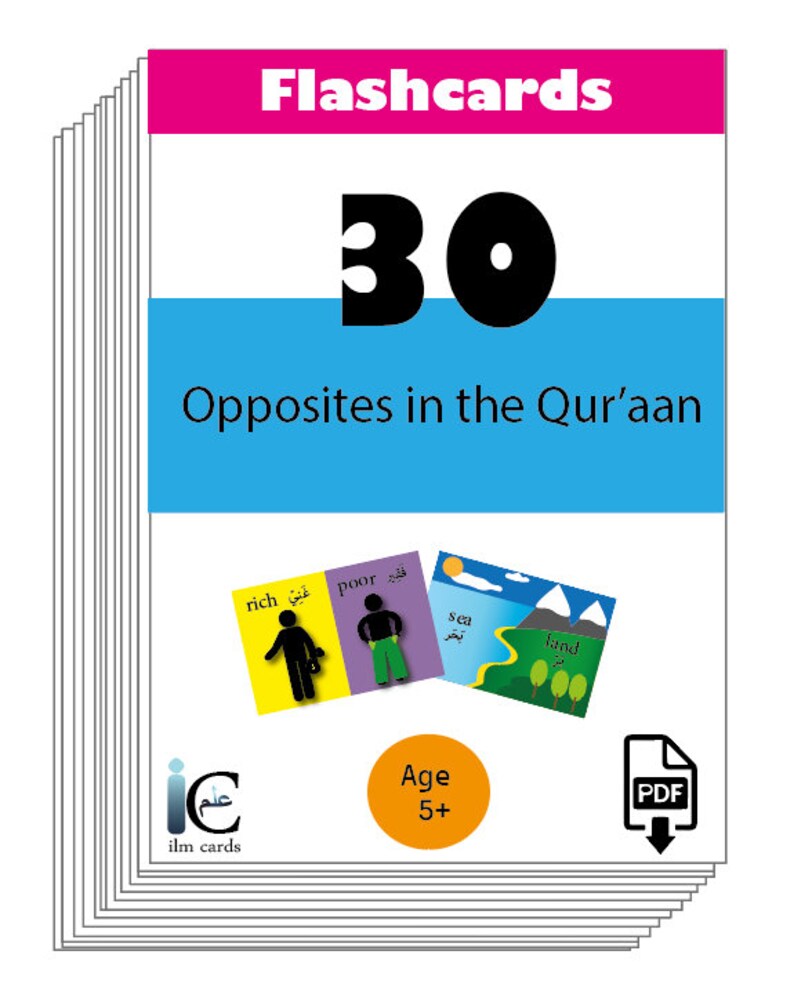 Classical Arabic Opposites in the Quran Flashcards. Learn Arabic for ...