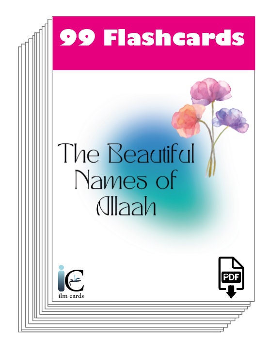 The Beautiful Names of Allah Flashcards for Kids and Adults - Etsy