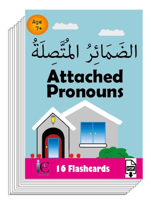 Arabic Attached Pronoun Flashcards. Learn Arabic for Kids. Children's ...