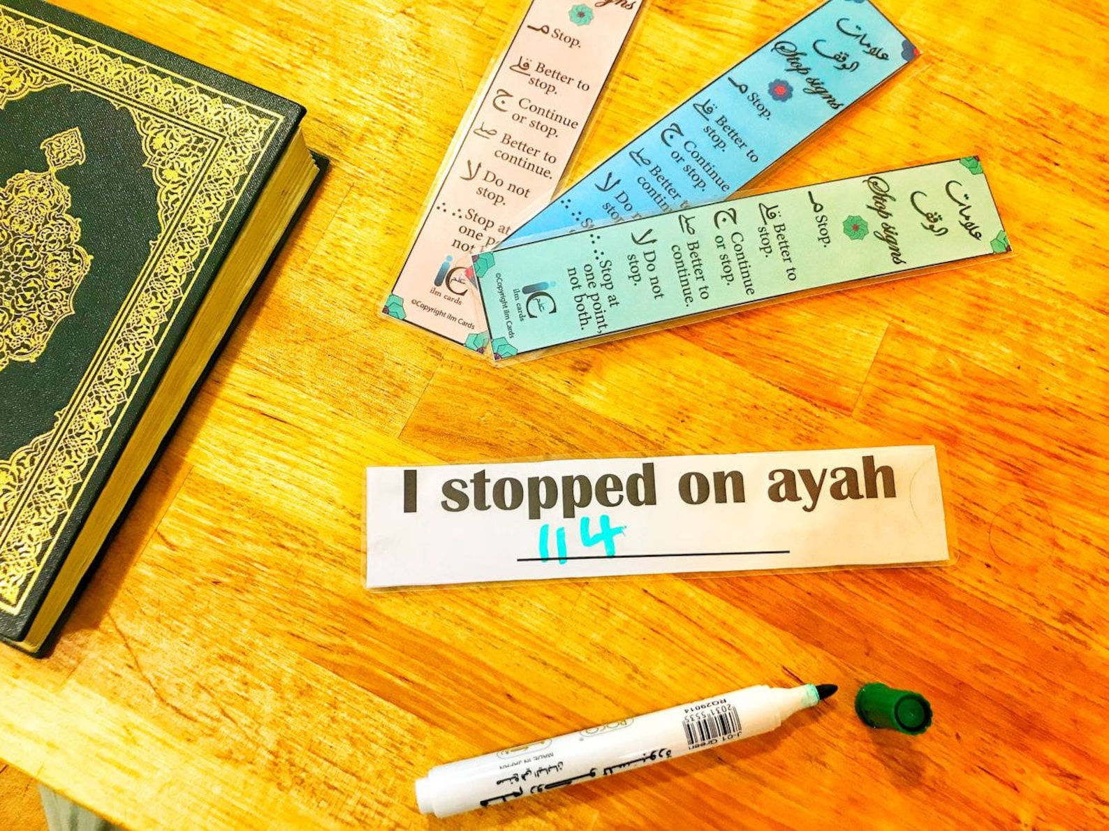 Qur'aan Stop Signs Bookmarks. Quran, Tajweed, Improve Recitation ...