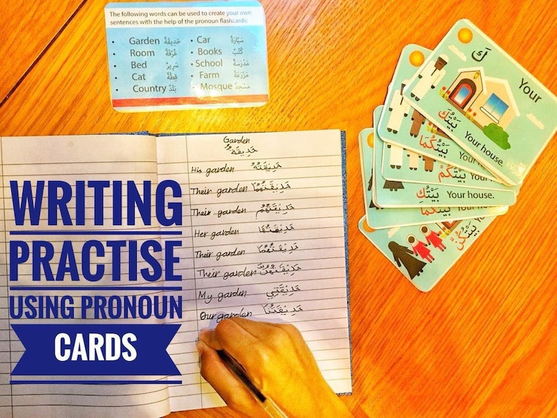 Arabic Attached Pronoun Flashcards. Learn Arabic for Kids. Children's ...