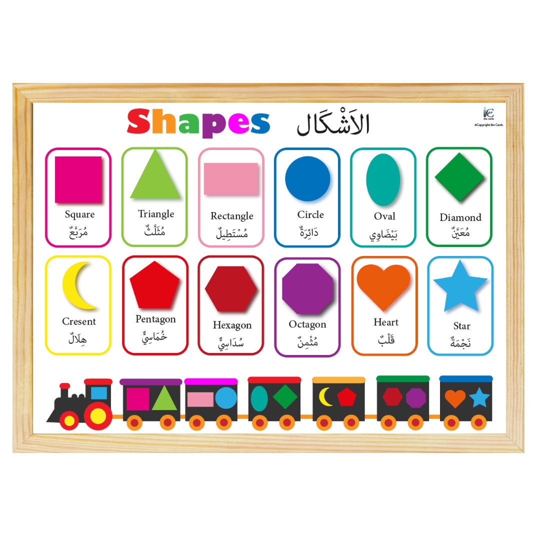 Arabic Shapes Printable Wall Art, Kids Room, Nursery, تعلم العربية ...