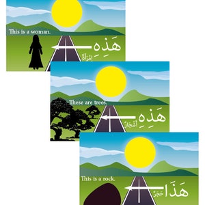 Arabic Demonstrative Flashcards. Learn Arabic for Kids. Children's ...