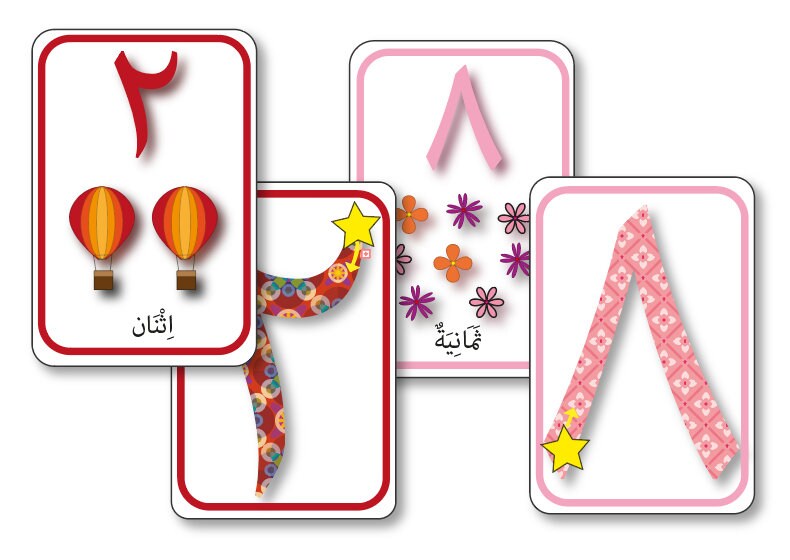 Arabic Numbers Flashcards. Learn Arabic for Kids. Children's Cards ...