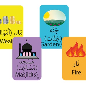 High Frequency Quranic Nouns Flashcards. Learn Arabic for Kids ...