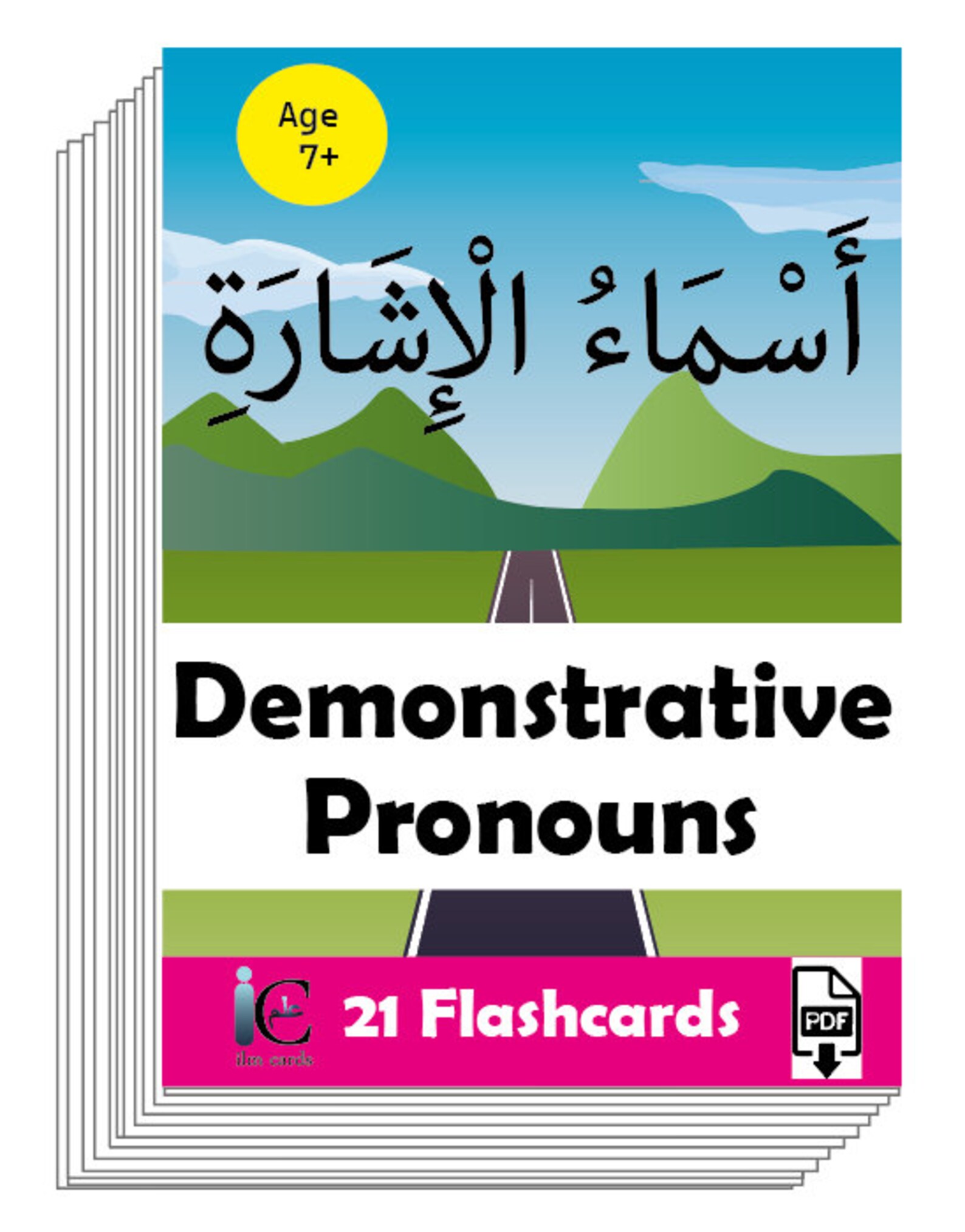 Arabic Demonstrative Flashcards. Learn Arabic for Kids. Children's ...