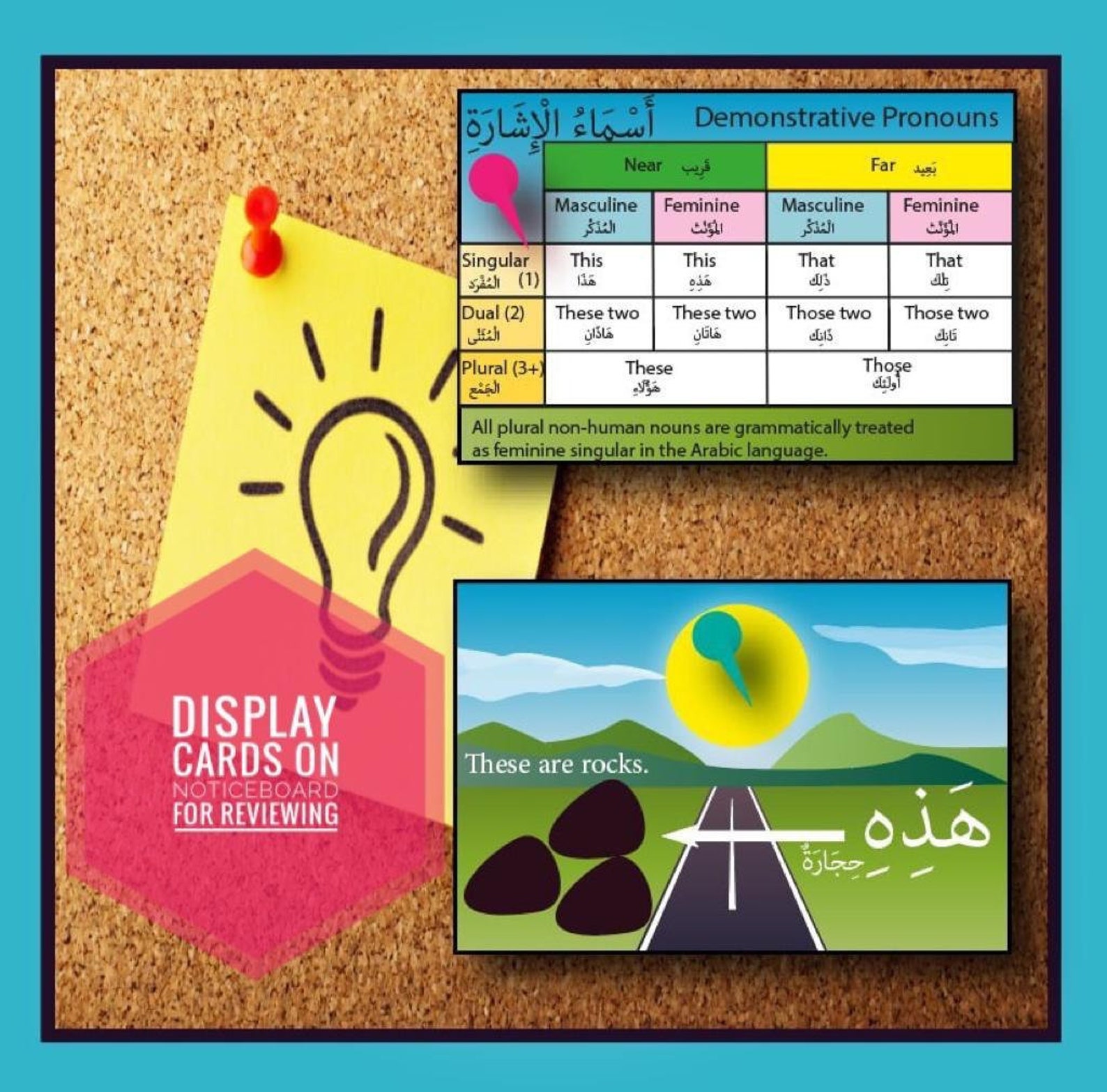 Arabic Demonstrative Flashcards. Learn Arabic for Kids. Children's ...