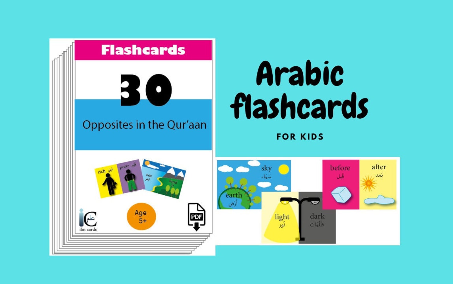 Classical Arabic Opposites in the Quran Flashcards. Learn Arabic for ...