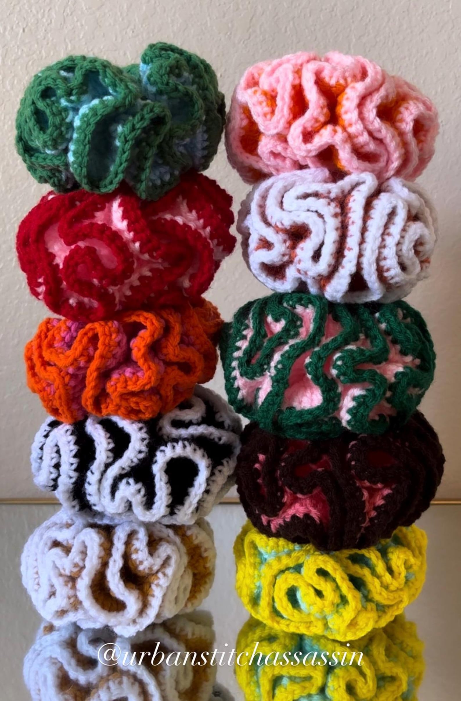 Crochet Ruffle Scrunchies, Ruffle Hair Scrunchie, Handmade Scrunchie ...