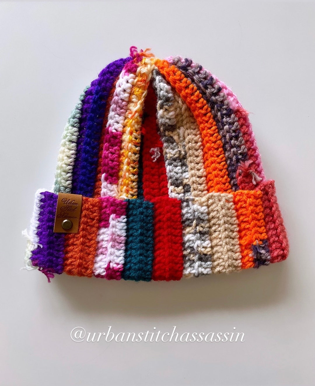 Crochet Scrap Beanie, Handmade Crochet Beanie, Winter Beanie, Handmade ...