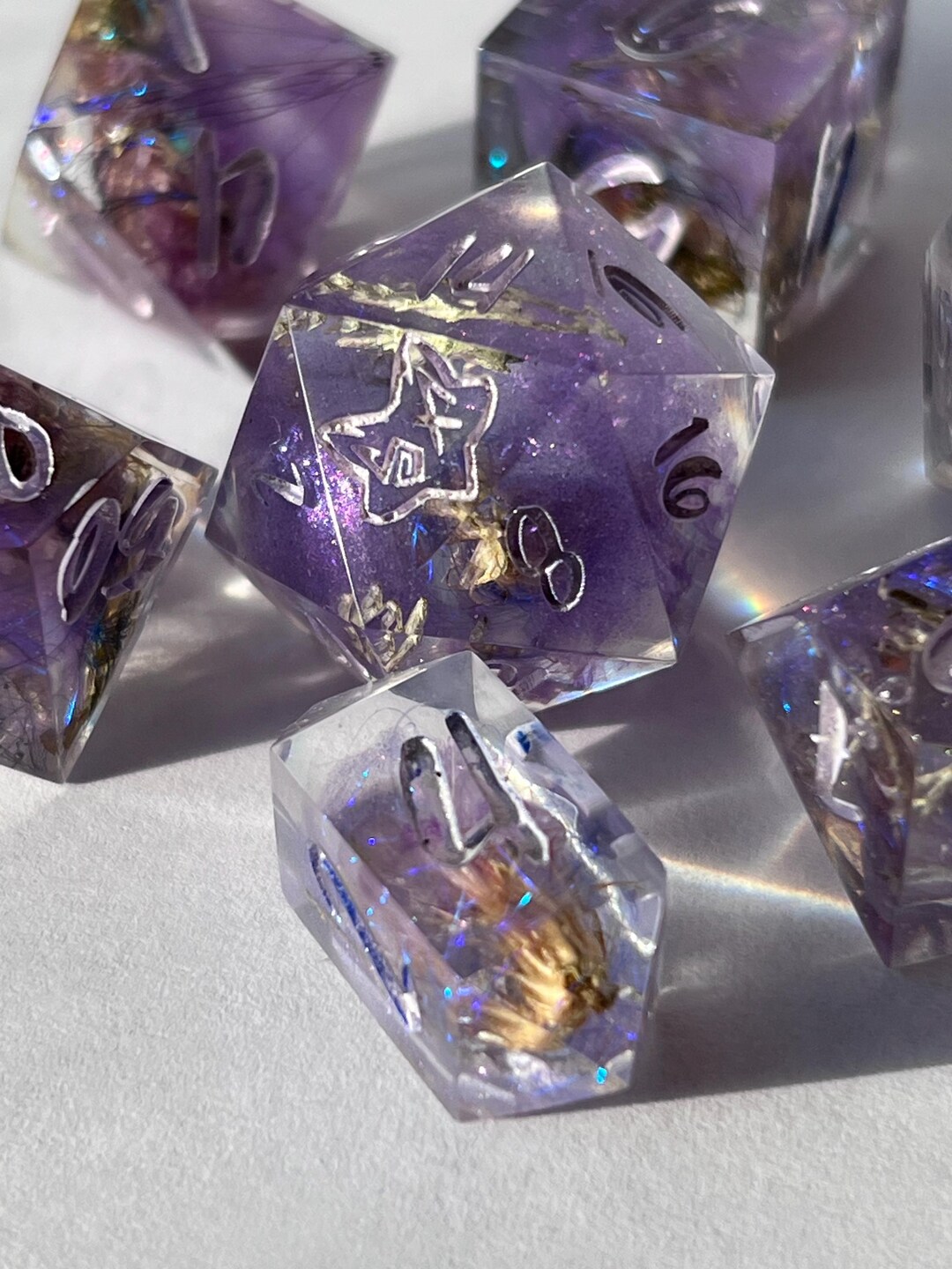 7-piece TTRPG Dice Set Soulseer II - Etsy