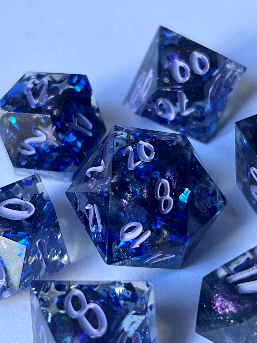 7-piece TTRPG Dice Set - Cosmic Despair - Etsy