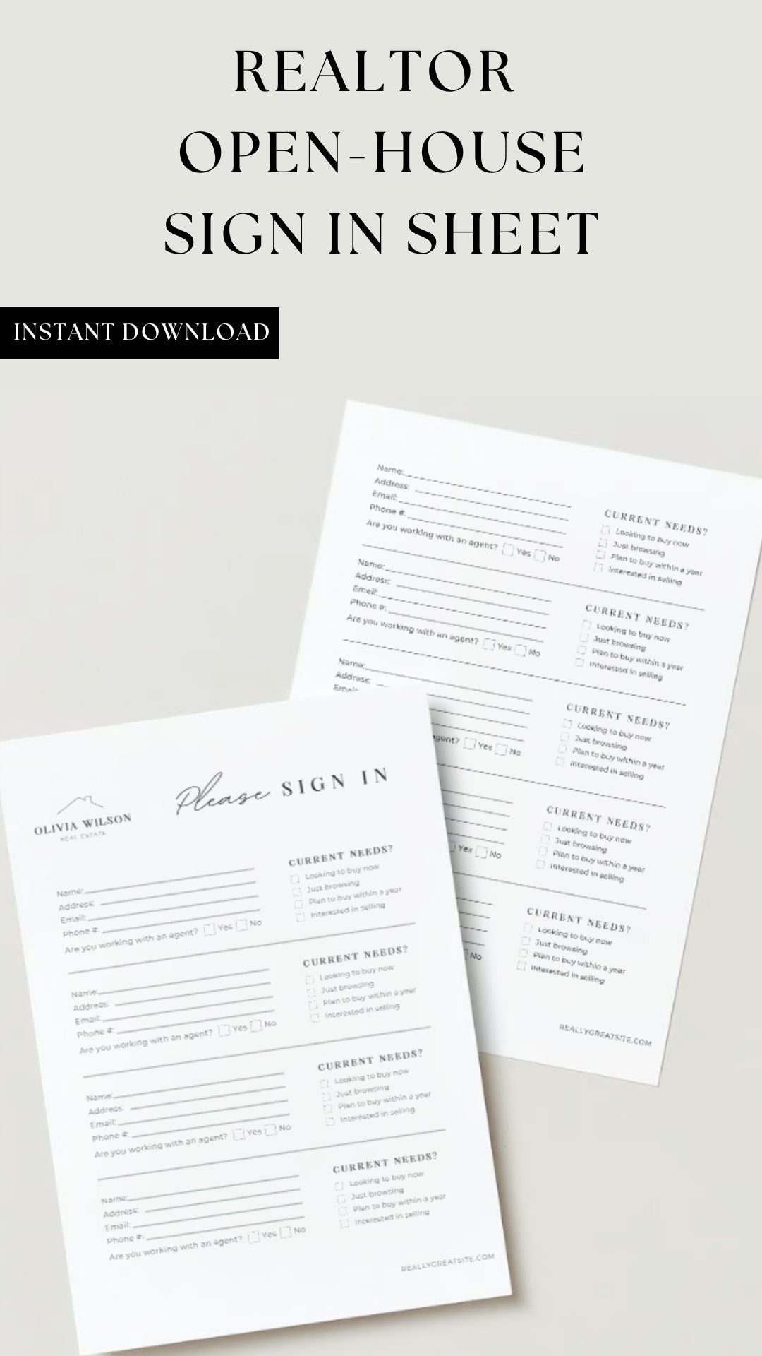 Open House Sign in Sheet Open House Sign in Sign Editable Canva Real ...