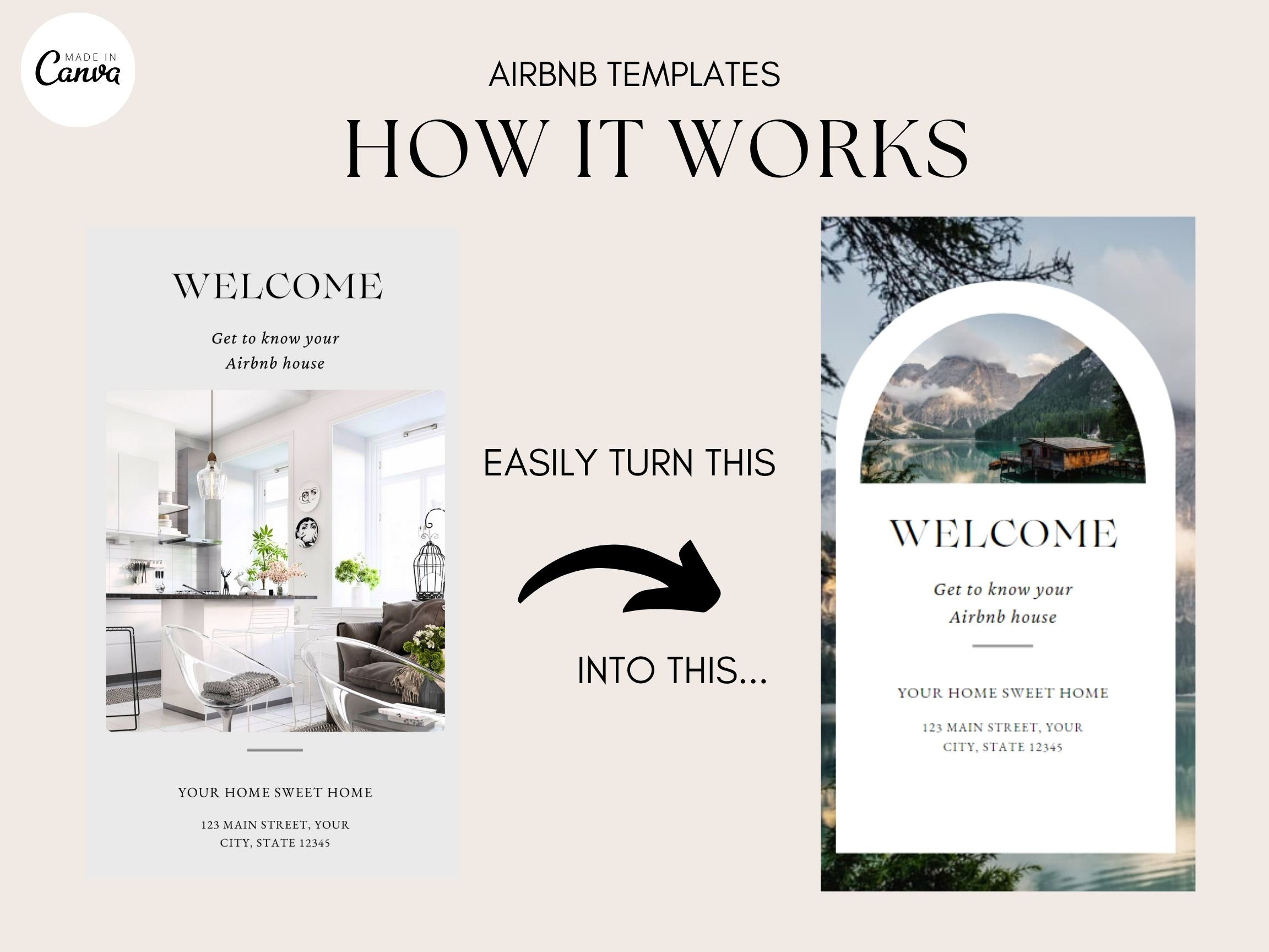 Modern Digital Welcome Book Airbnb Canva Digital Welcome Guide Template ...