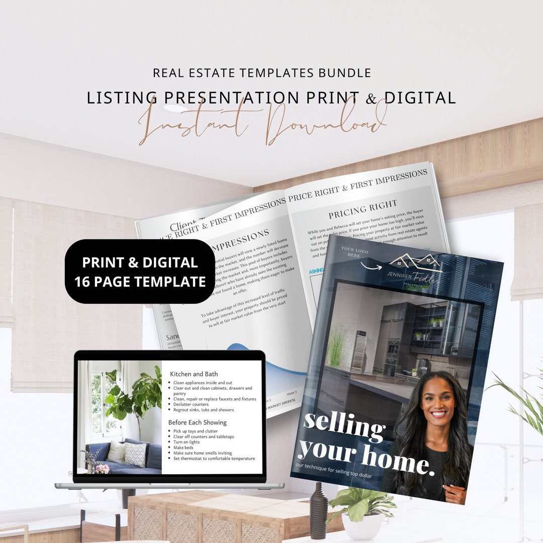 Real Estate Listing Presentation Print and Digital Real Estate ...
