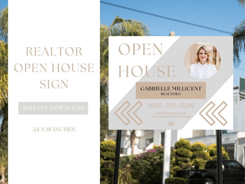 Yard Sign Open House Sign Digital Realtor Open House Sign Real Estate ...