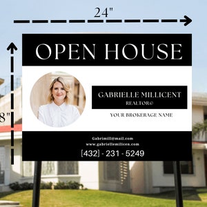 Real Estate Open House Directional Sign Yard Sign Open House Sign ...