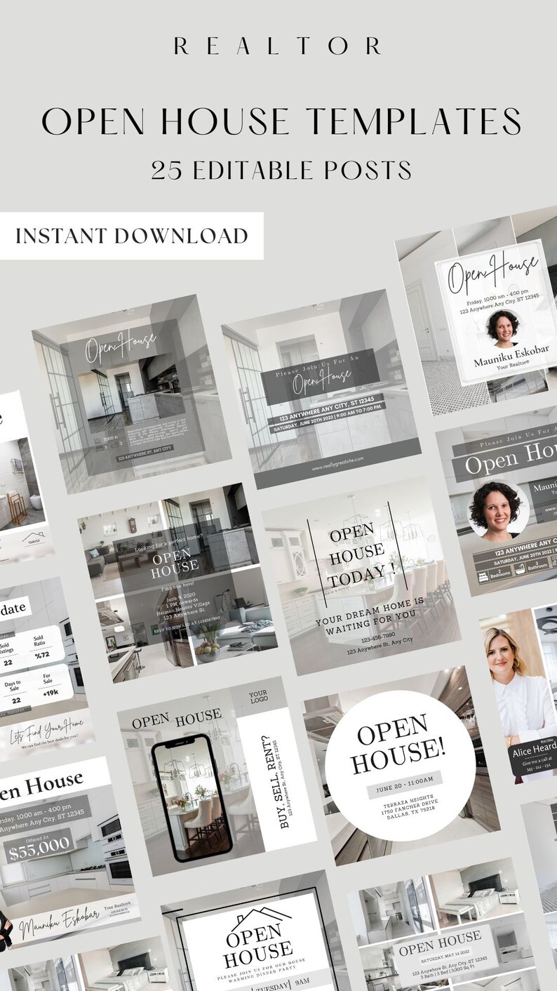 Open House Instagram Post Template: 25 Realtor Social Media Designs ...