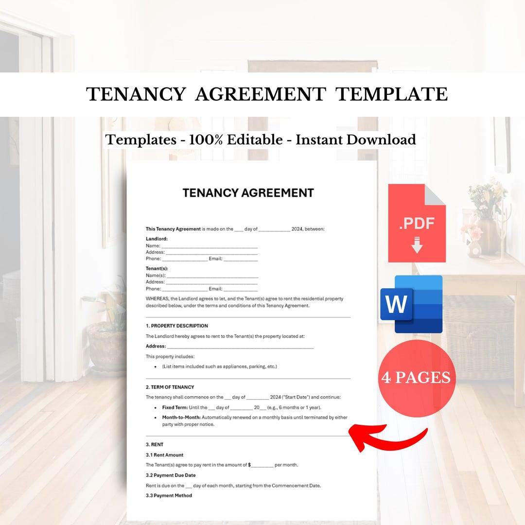 Editable Tenancy Agreement Tenancy Agreement Template Simple Tenancy ...