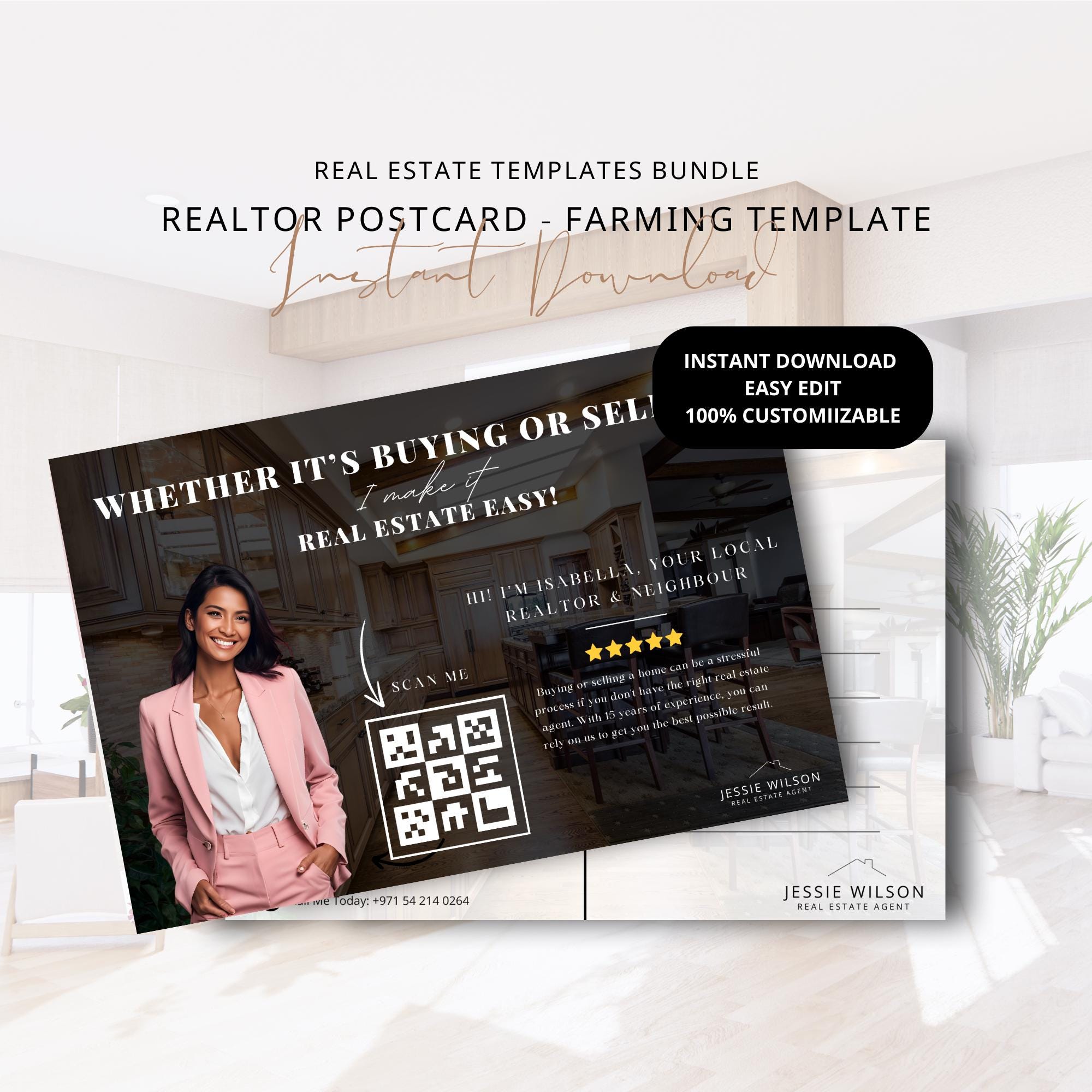 Real Estate Marketing, Real Estate Postcard Canva Template Realtor ...