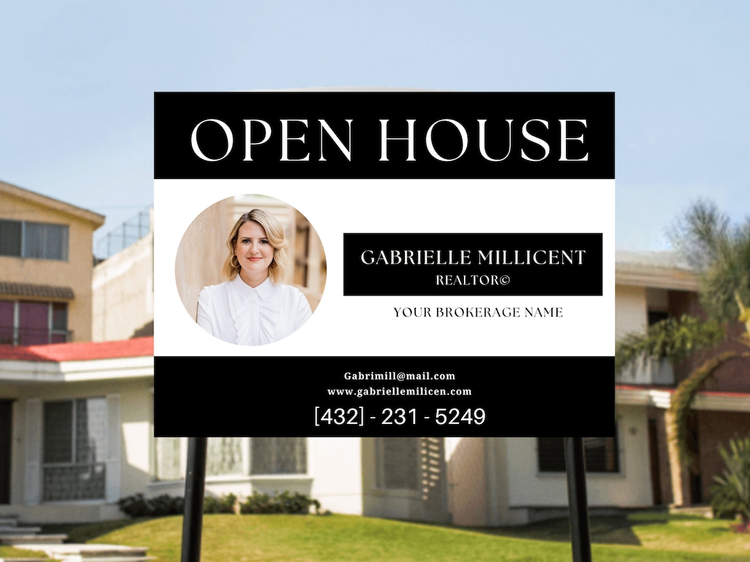 Real Estate Open House Directional Sign Yard Sign Open House Sign ...