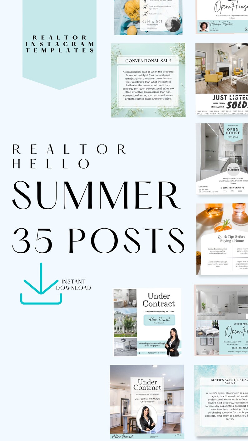 August Realtor Instagram Post Summer Realtor Branding Real Estate Agent ...