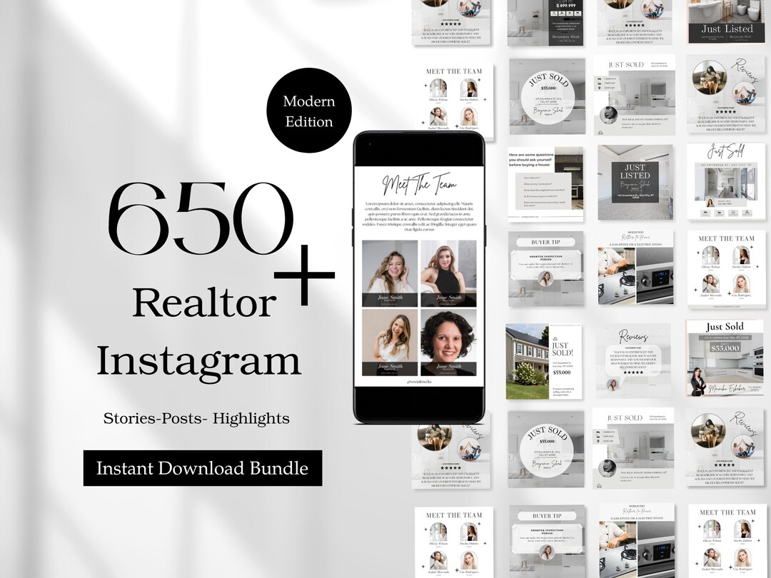 Realtor Instagram Post All in One Realtor Branding Real Estate Agent ...