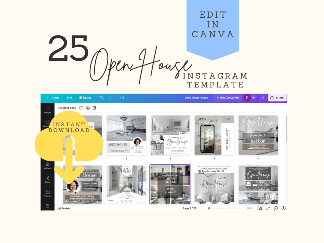 Open House Instagram Post Template: 25 Realtor Social Media Designs ...